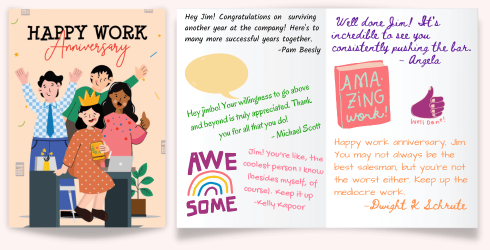 Work Anniversary Ecard Free Printable Worksheet